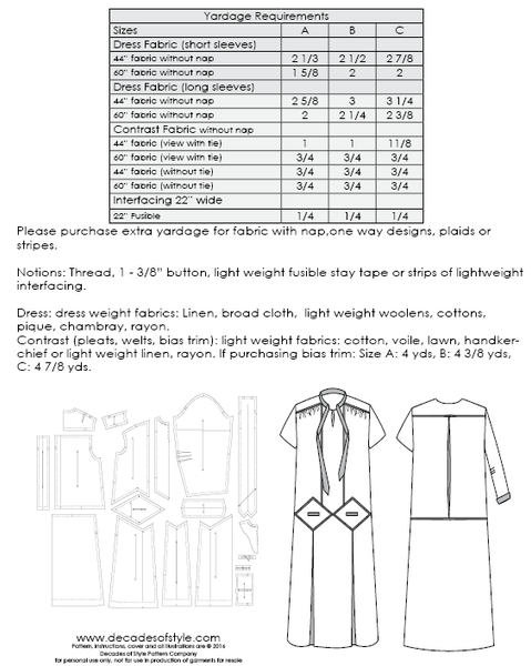 #2007 1920s Isabella Dress – Decades of Style Pattern Company